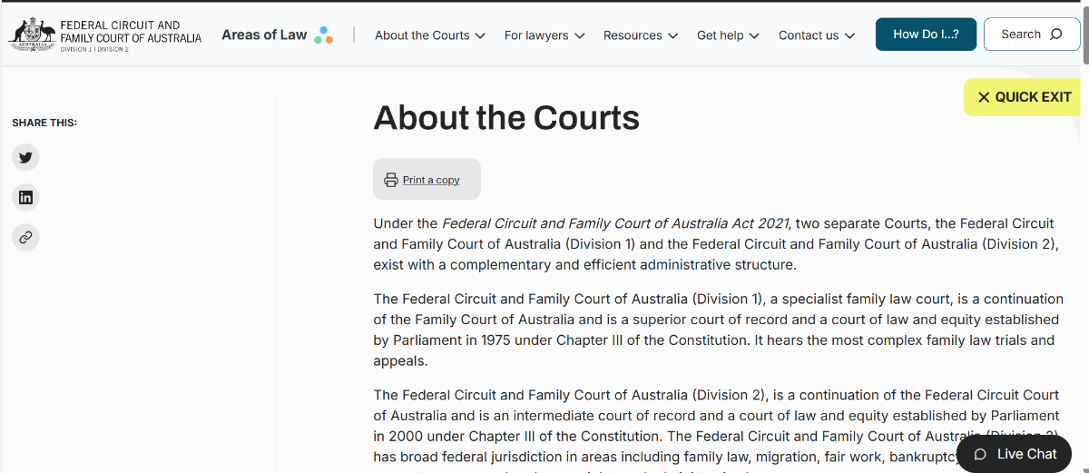 What is the Federal Circuit and Family Court of Australia (FCFCOA)? - Panda Migration